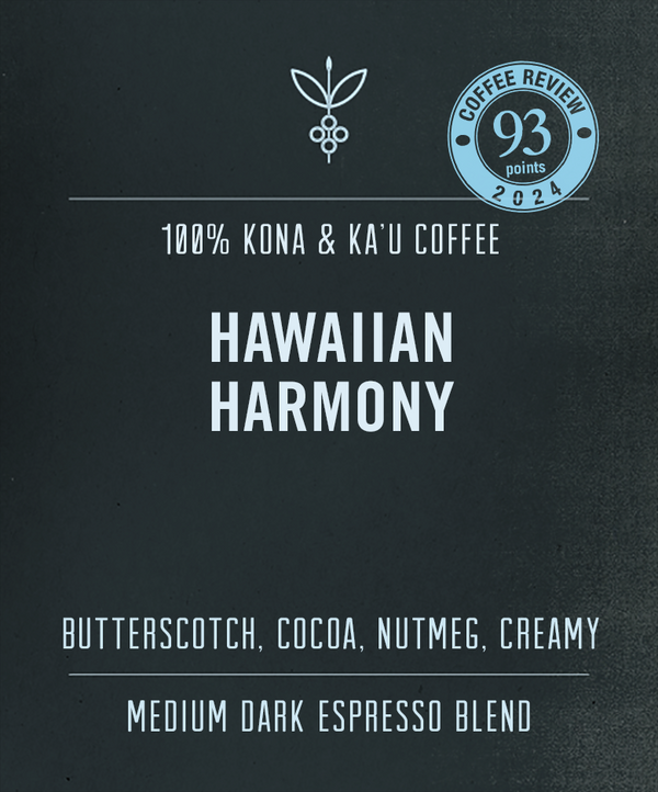 Hawaiian Harmony - Kona Blend Coffee Espresso - Big Island Coffee Roasters